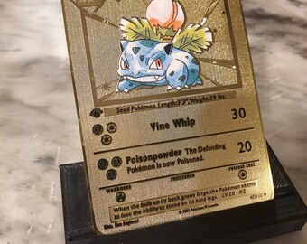 Artist Trading Cards GOLD 1st First Edition Bulbasaur Ivysaur Venusaur ...