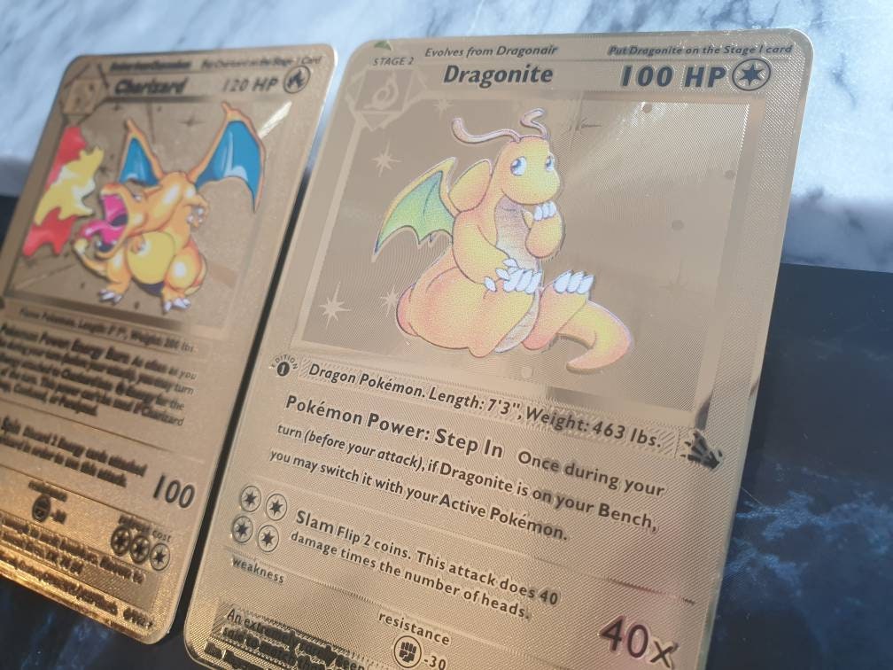 Toys & Games Games & Puzzles Dratini Dragonite Set Custom Pokemon Card ...