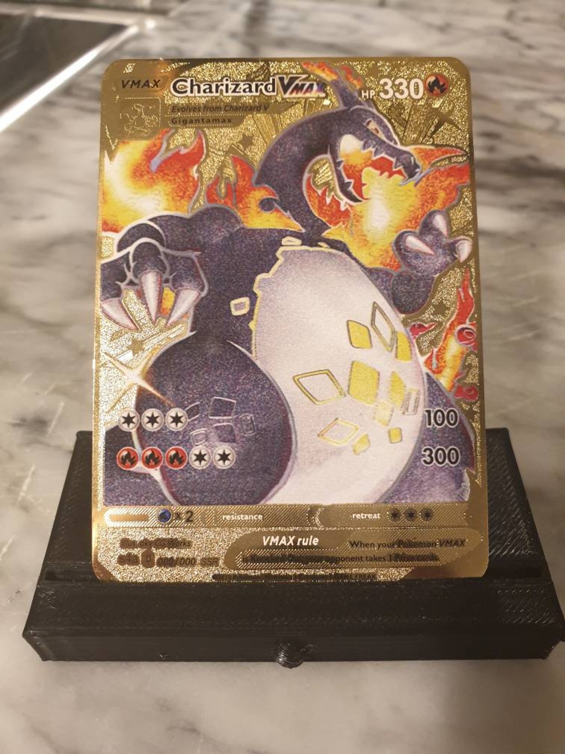 GOLD Shiny Charizard Vmax Pokemon Card Shining Fates | Etsy Canada