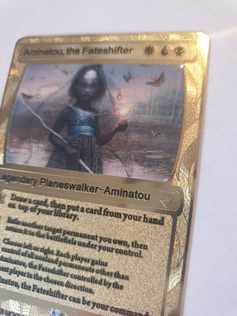 Gold Aminatou the Fateshifter Metal Magic the Gathering Card | Etsy
