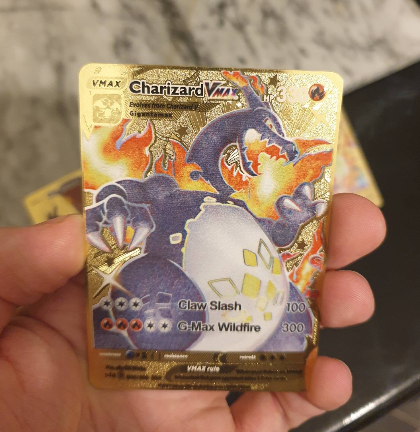 GOLD Shiny Charizard Vmax Pokemon Card Shining Fates | Etsy