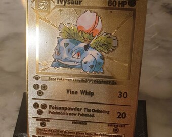 Artist Trading Cards GOLD 1st First Edition Bulbasaur Ivysaur Venusaur ...
