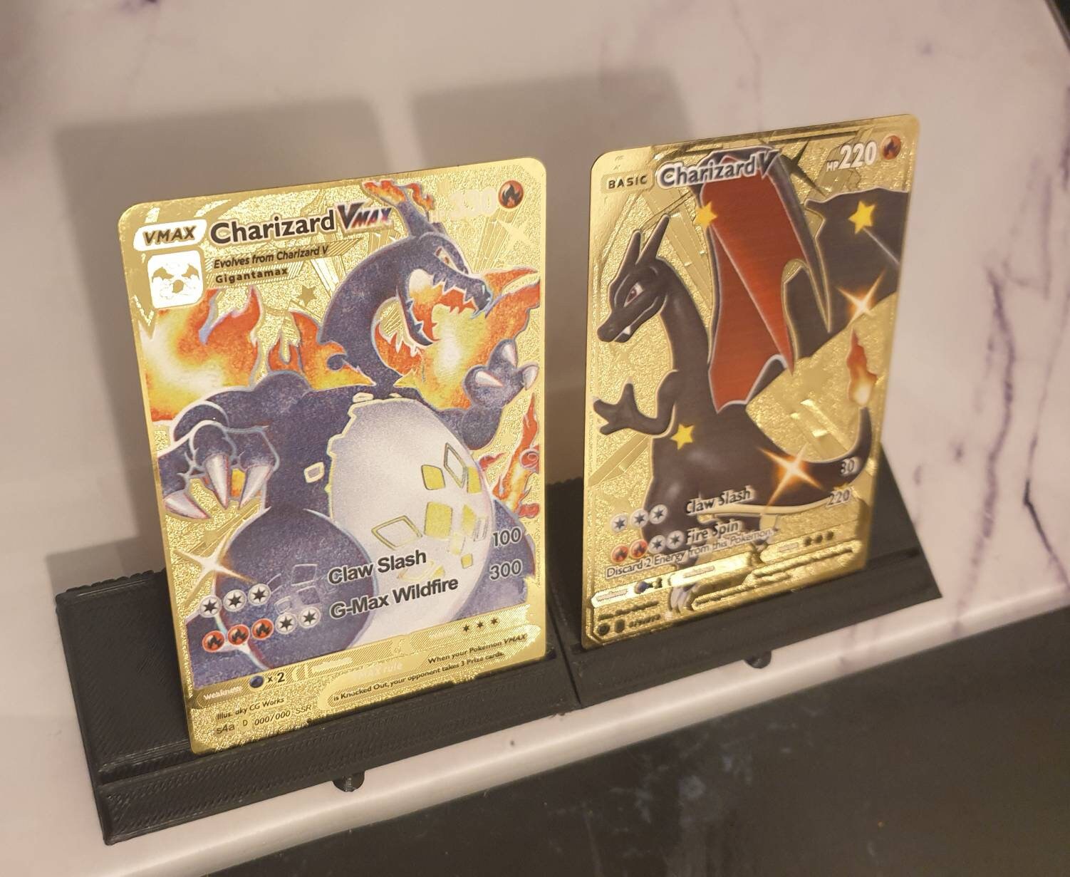 GOLD Shiny Charizard V Pokemon Card METAL Champions Path | Etsy UK