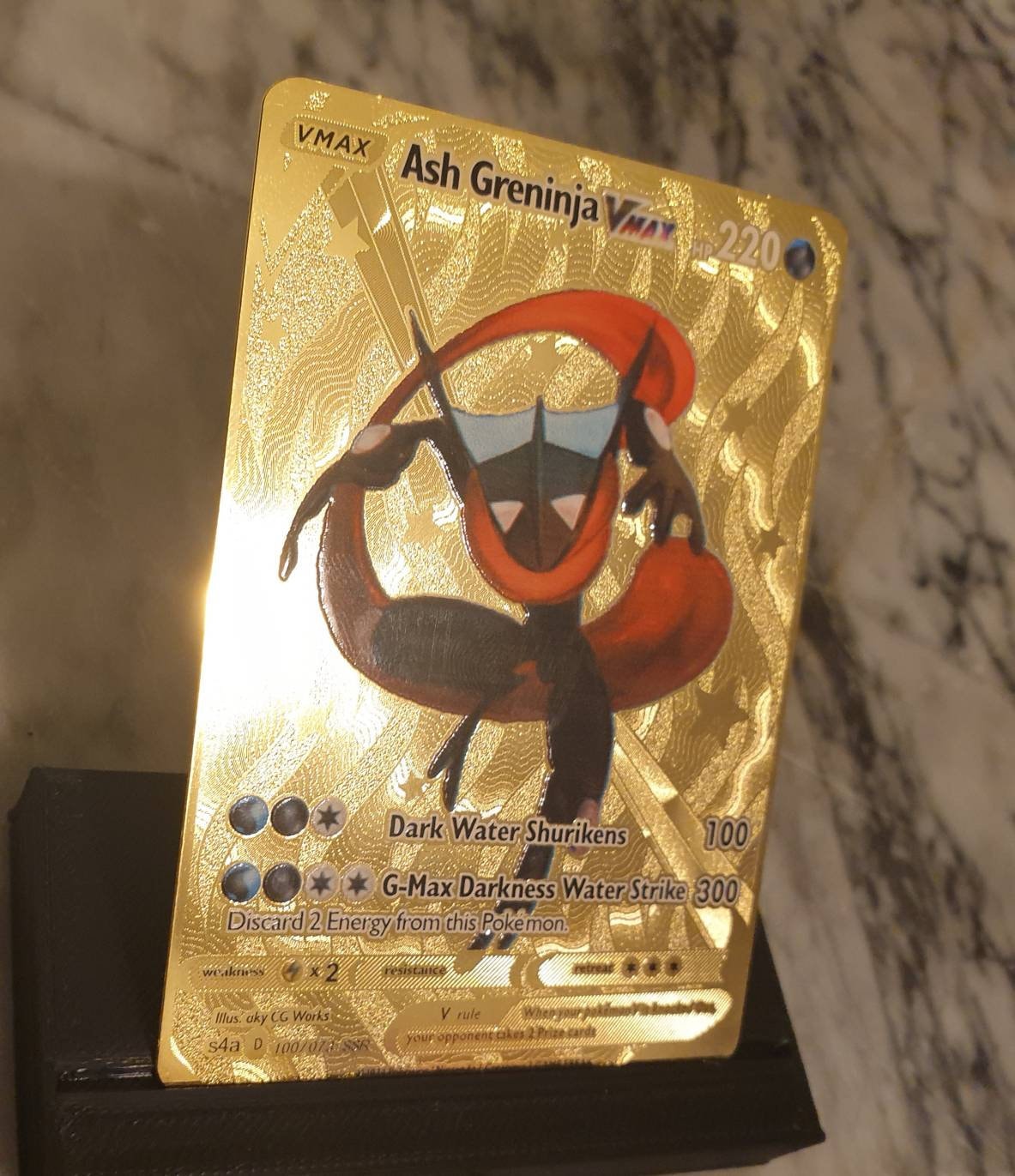 GOLD Shiny Ash Greninja Vmax Pokemon Card METAL Custom Made V | Etsy Canada