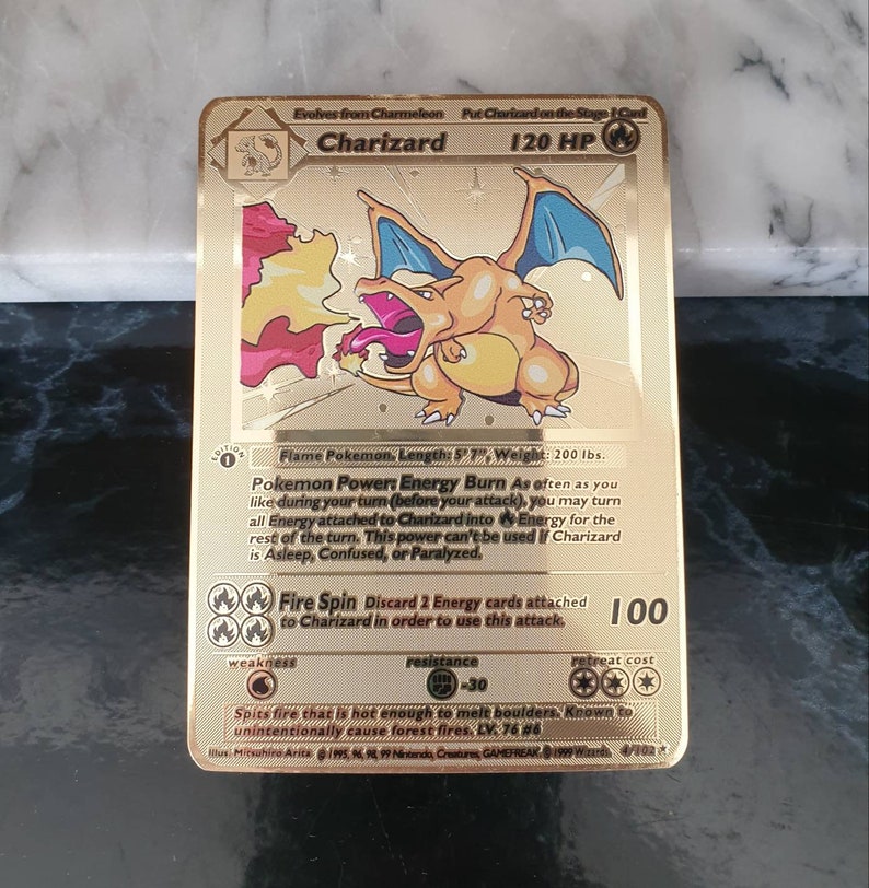 Oro 1a Primera Edición Charizard Pokemon Card Base Set 4/102 | Etsy Oro 1a Primera Edición Charizard Pokemon Card Base Set 4/102 | Etsy