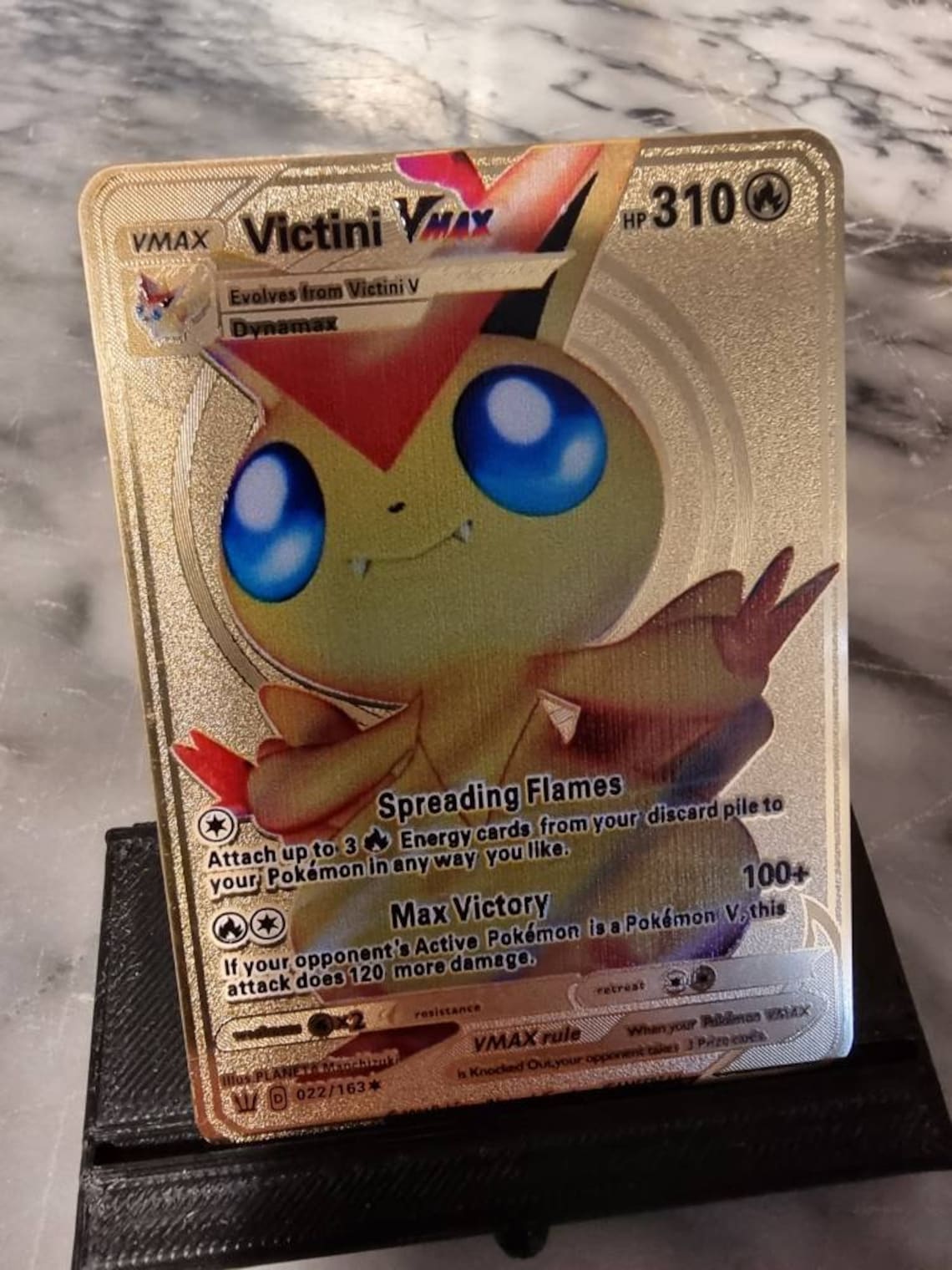 Gold Victini Vmax Pokemon Karte Nach Ma 223 Metall Gl 228 Nzend Luxus ...