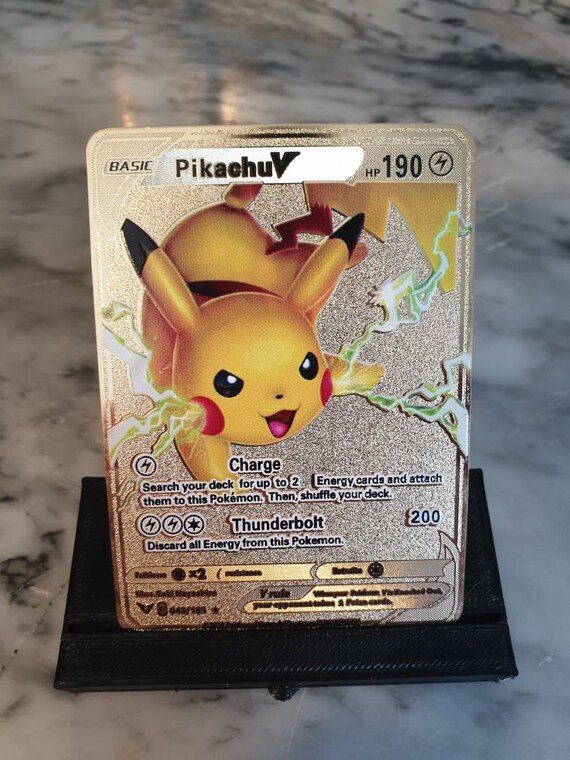 Card Games Toys & Games 3D Pikachu Pokemon Card Custom Cut etna.com.pe