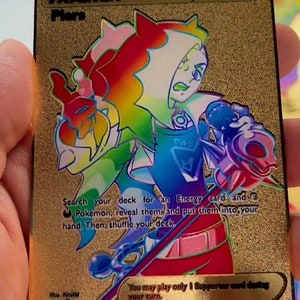 GOLD Rainbow Trainer Pokemon Cards Secret Ultra Rare 192/185 - Etsy