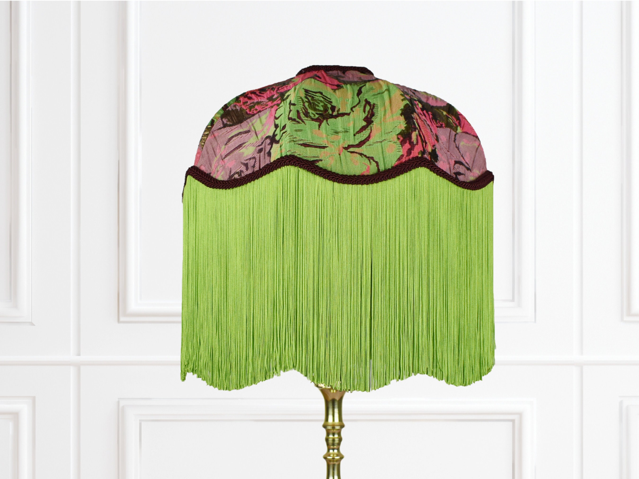 Lampshade, Vintage Modern, Hot Pink, Lime, Berry, Metallic Gold With ...