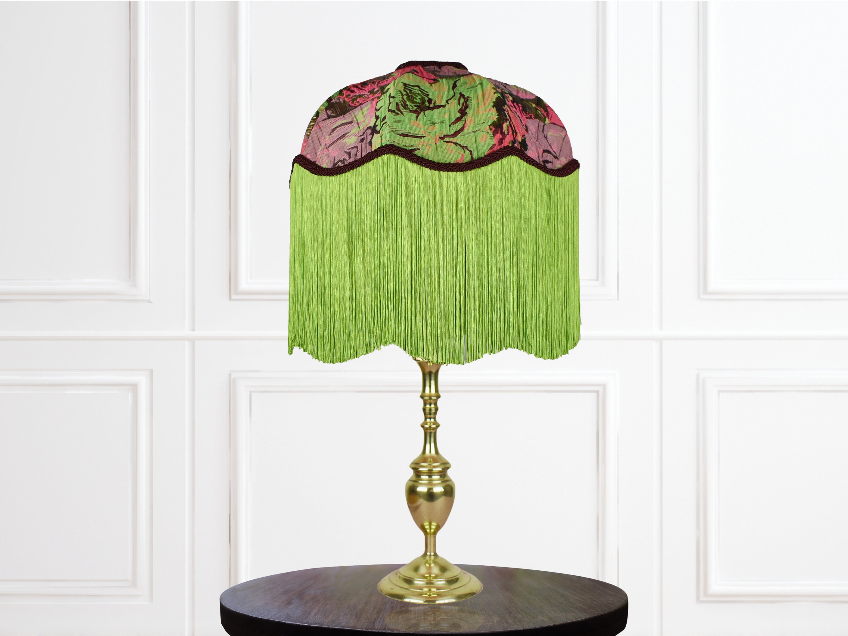Lampshade, Vintage Modern, Hot Pink, Lime, Berry, Metallic Gold With ...