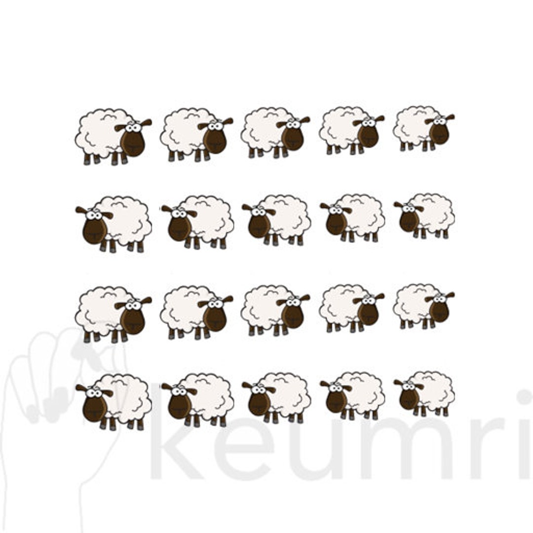 Sheep Nail Art Water Decals - Etsy