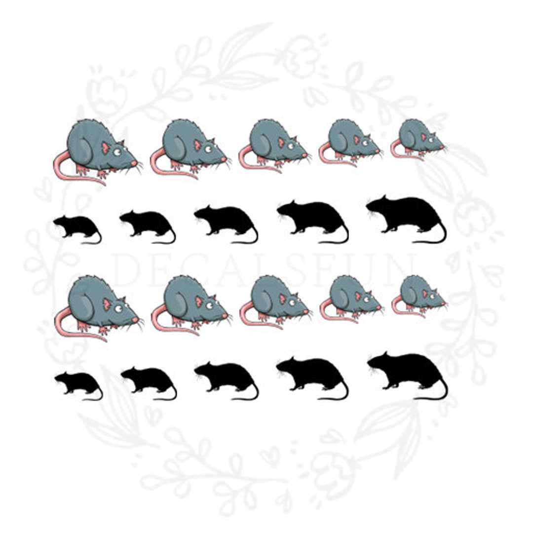Rat Nail Art Water Decals - Etsy