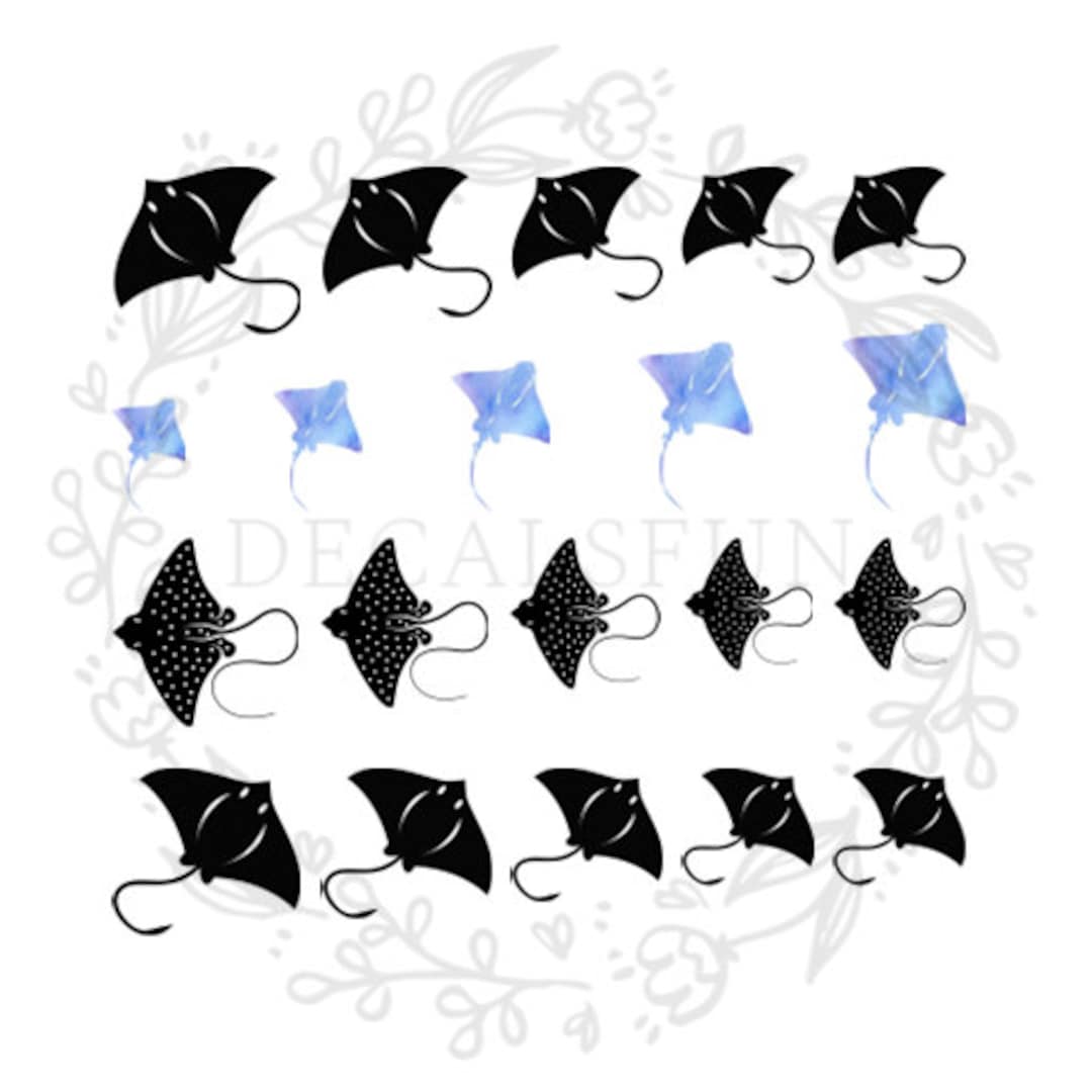 Stingray Nail Art Water Decals - Etsy