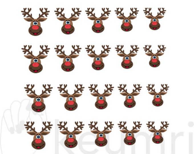 22 Reindeer Nail Decals - A1366 - Etsy Canada