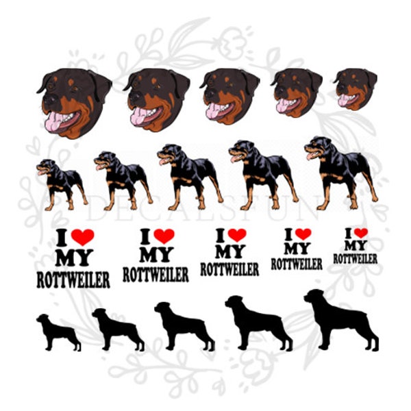 Rottweiler Decal - Etsy