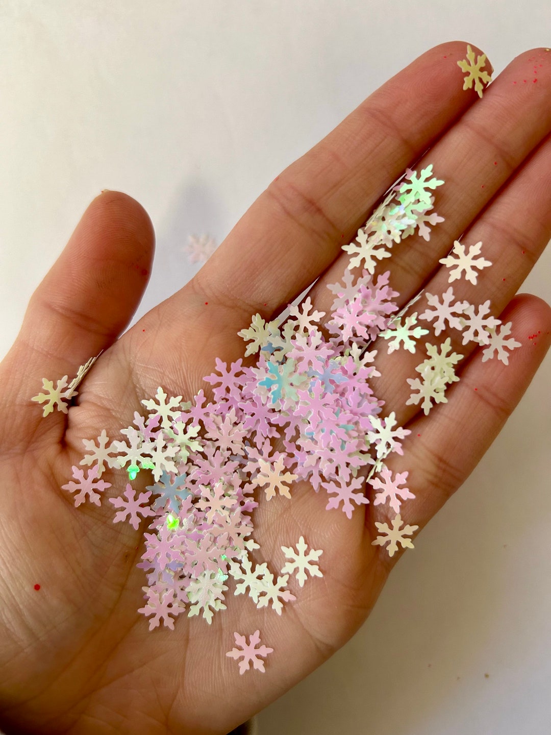 Christmas Glitter Holographic Snowflake Glitter Decoration - Etsy
