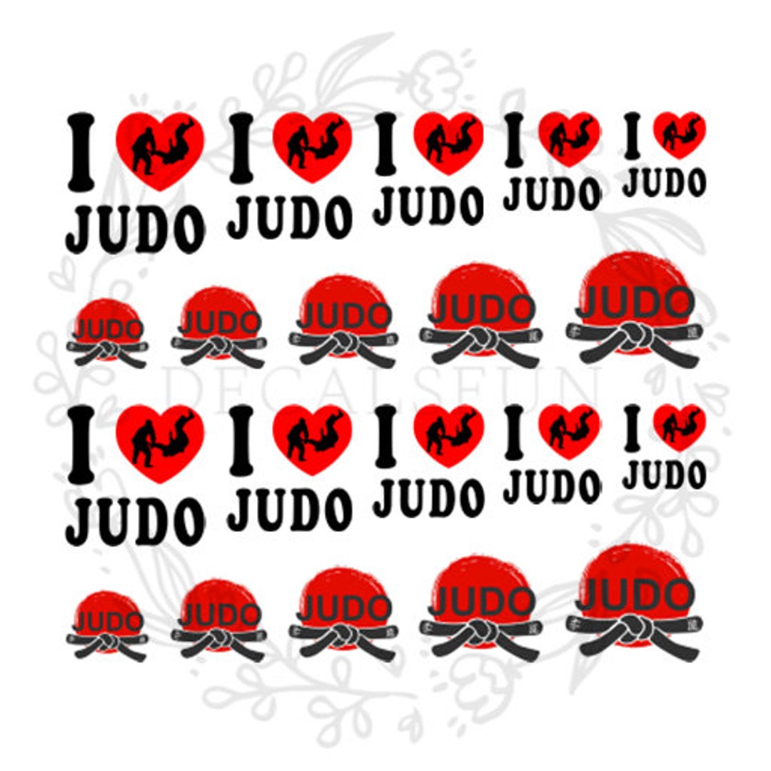 I Love Judo Nail Art Water Decals - Etsy