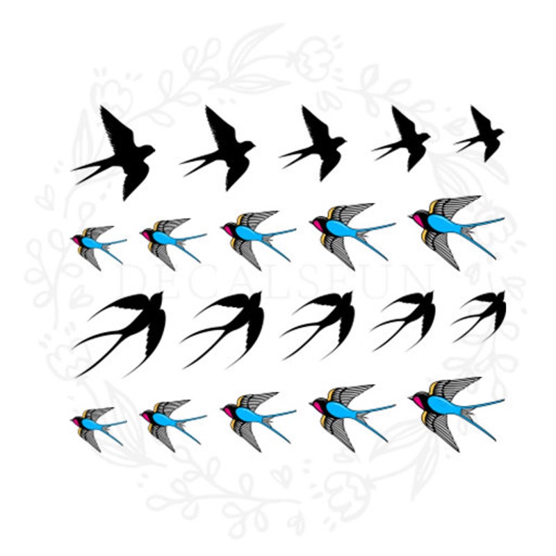 Swallow Decal - Etsy