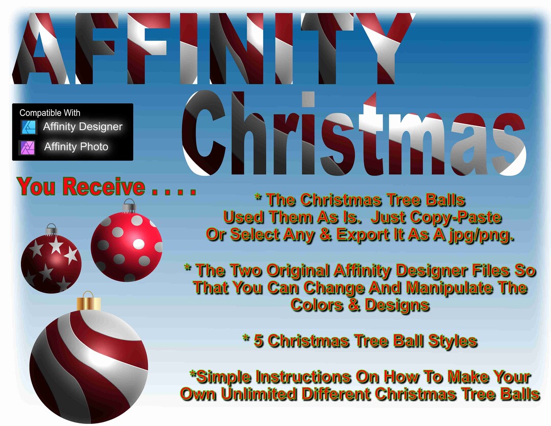 Affinity: Christmas Tree Balls Kit - Etsy