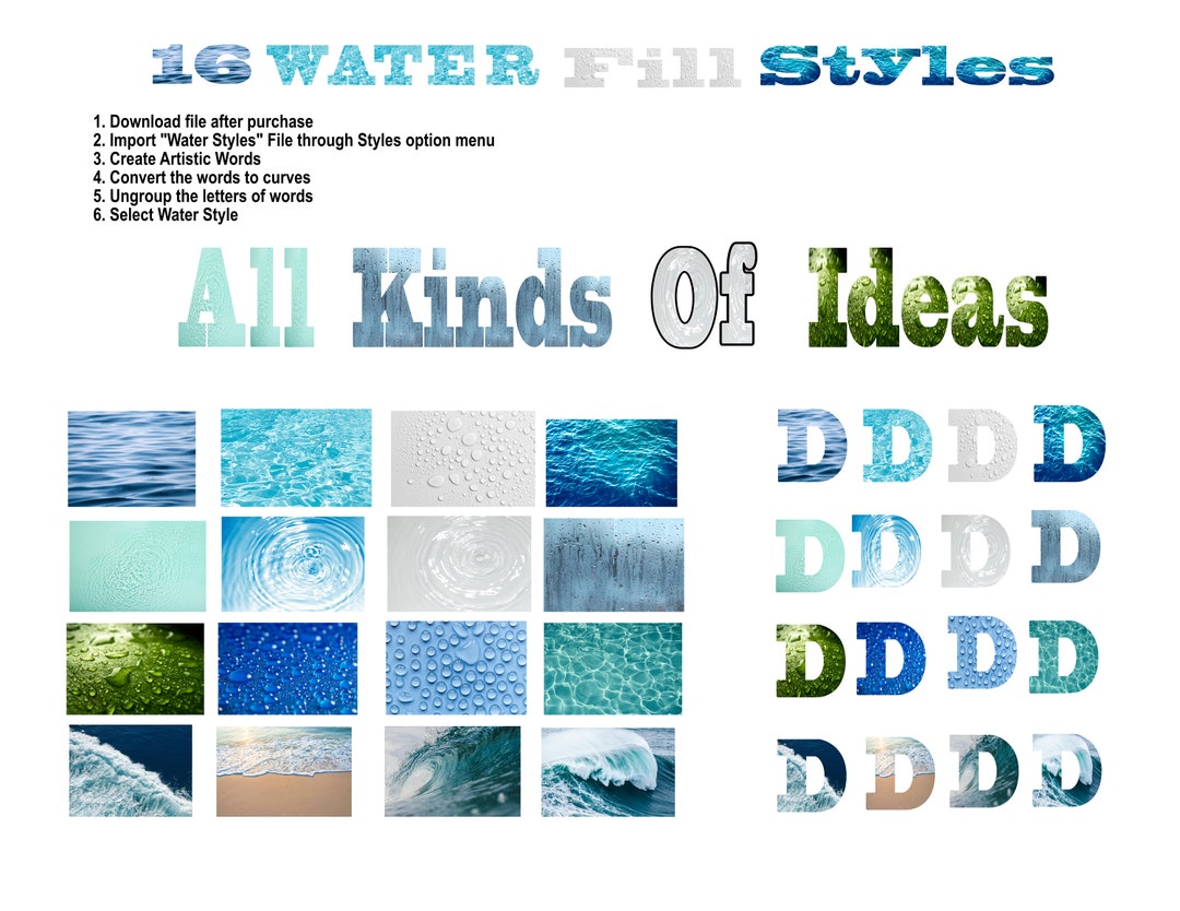 Affinity Water Styles -- 16 Water Styles for Import Into Your Styles ...