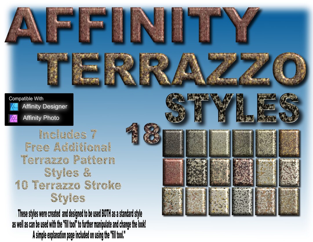 Affinity Styles: Terrazzo Styles & More! - Etsy