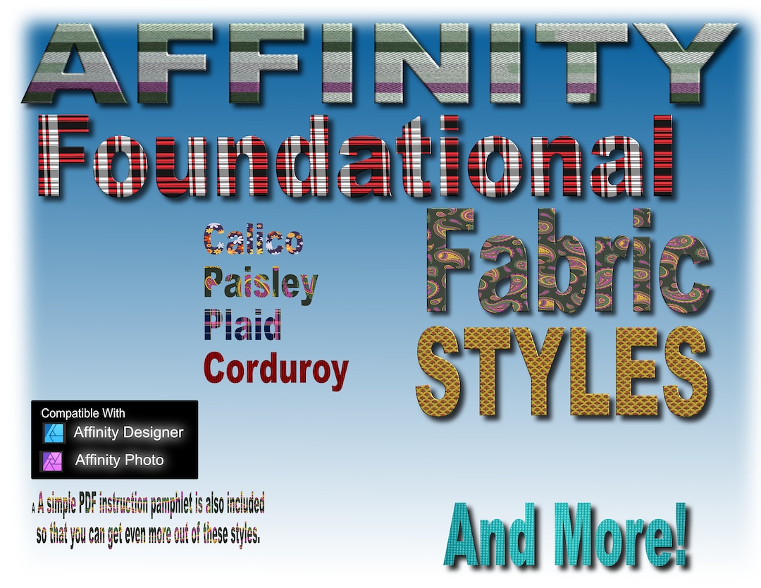 Affinity Styles: Foundational Fabric Styles & More - Etsy