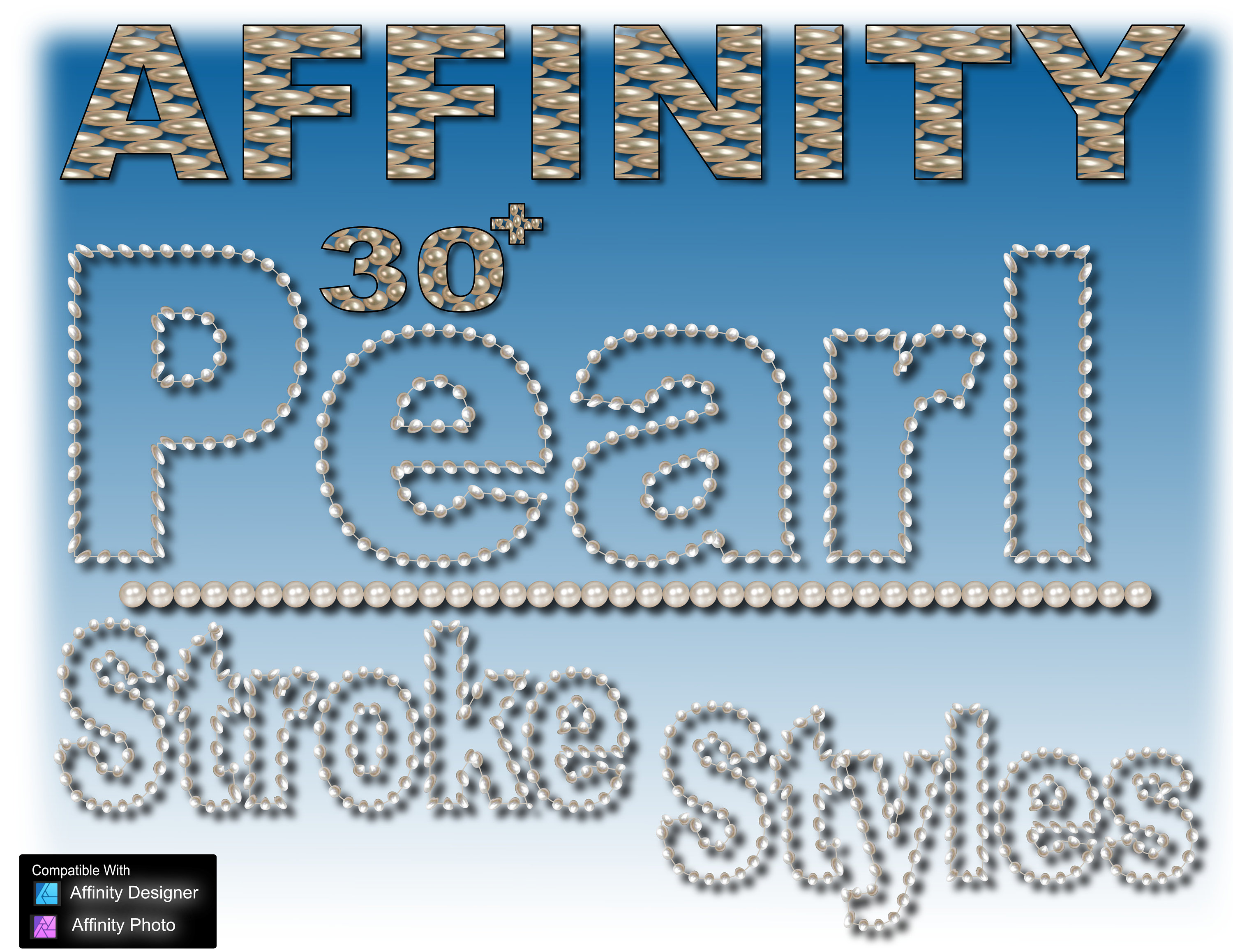 Affinity Pearls Stroke Styles - Etsy