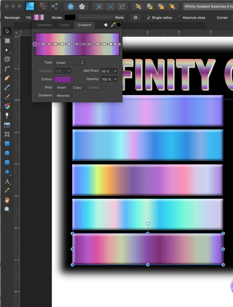 Affinity: Gradient Swatches & Styles - Etsy