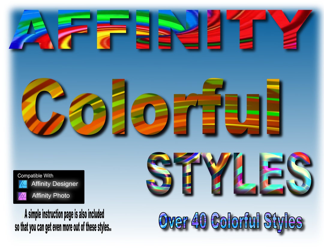 Affinity: Bright Colorful Styles! - Etsy