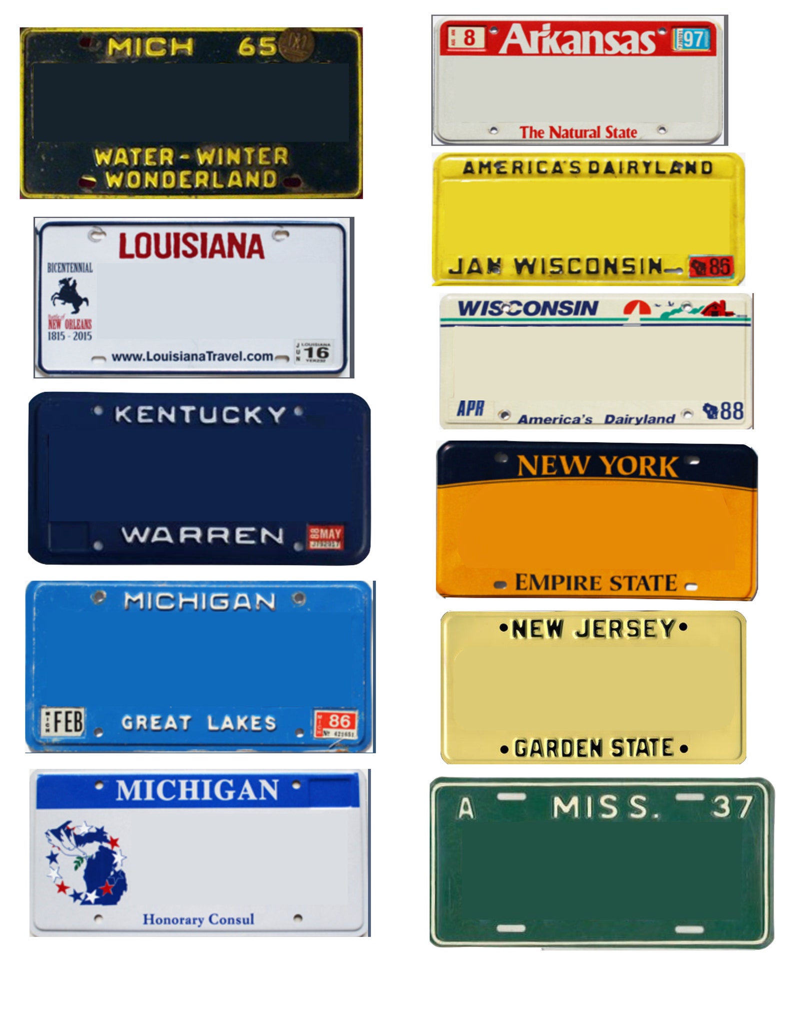License Plate Art Kit: 50 State Designs for Affinity - Etsy