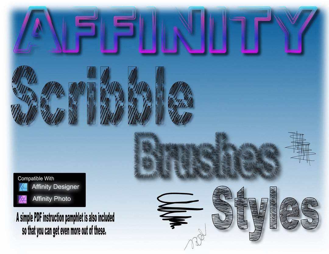 Scribble Styles & Brushes - Etsy