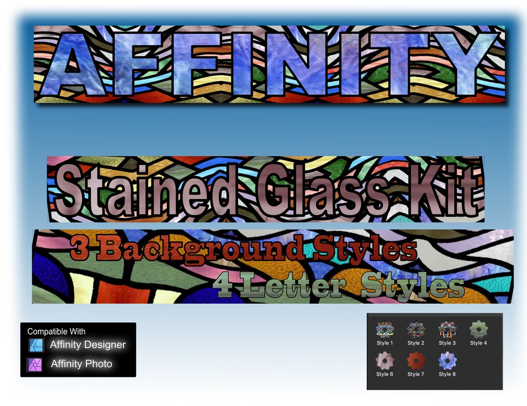 Affinity: Stained Glass Kit -- 7 Styles - Etsy