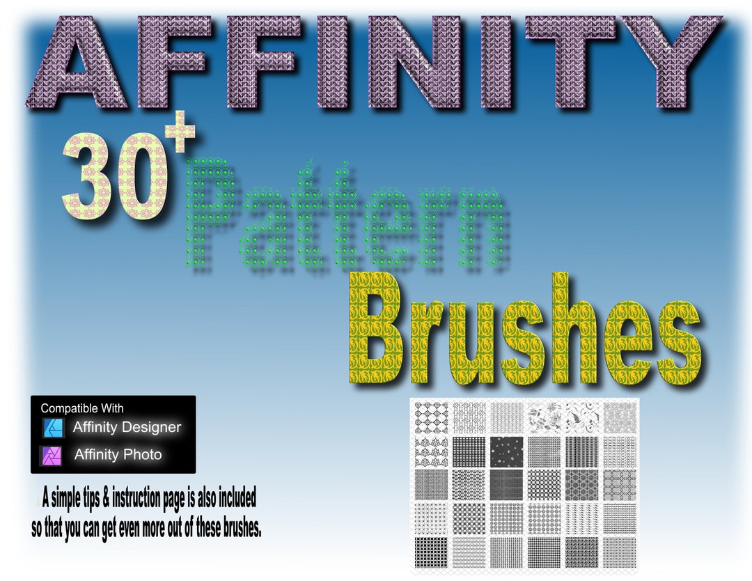 Affinity - Pattern Brushes - Etsy