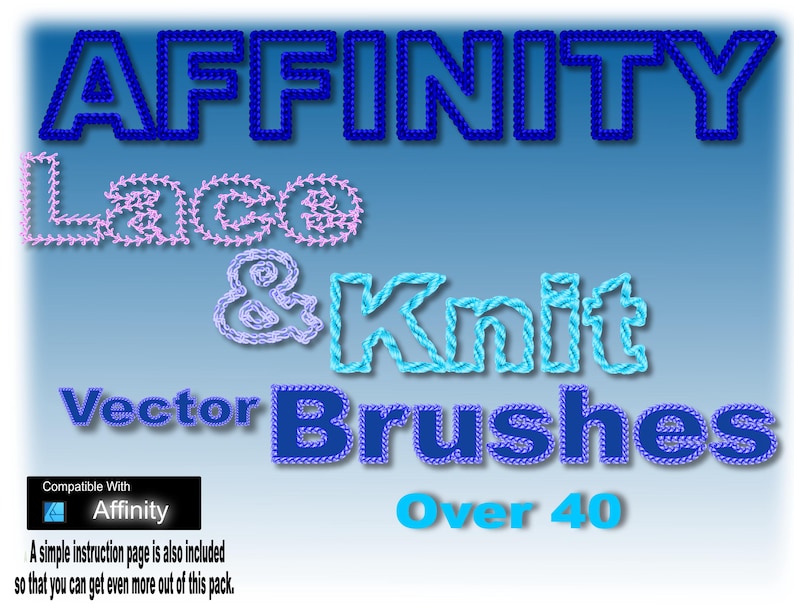 Affinity: Over 40 Vector Lace & Knit Brushes V3 - Etsy
