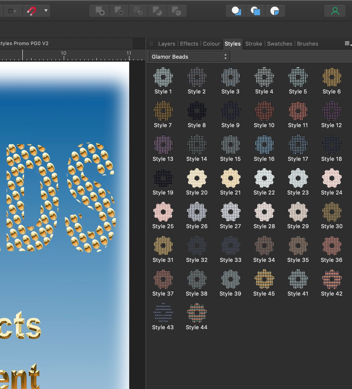 Affinity Serif Glamour Beads Styles - Etsy