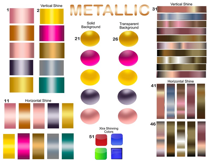 Affinity: Metallic Style Fills - Etsy