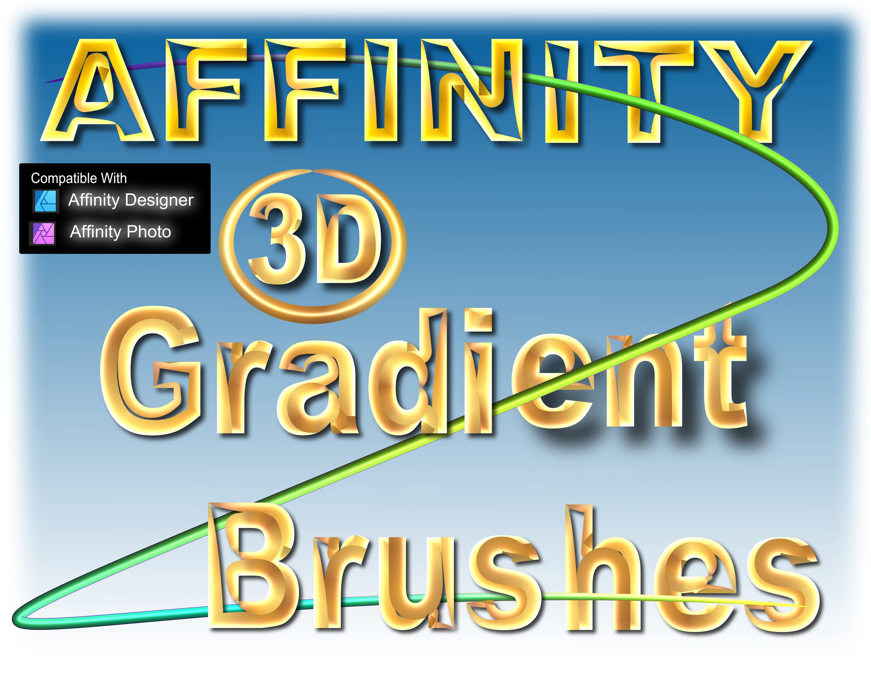 Affinity: 3D Gradients Brushes - Etsy