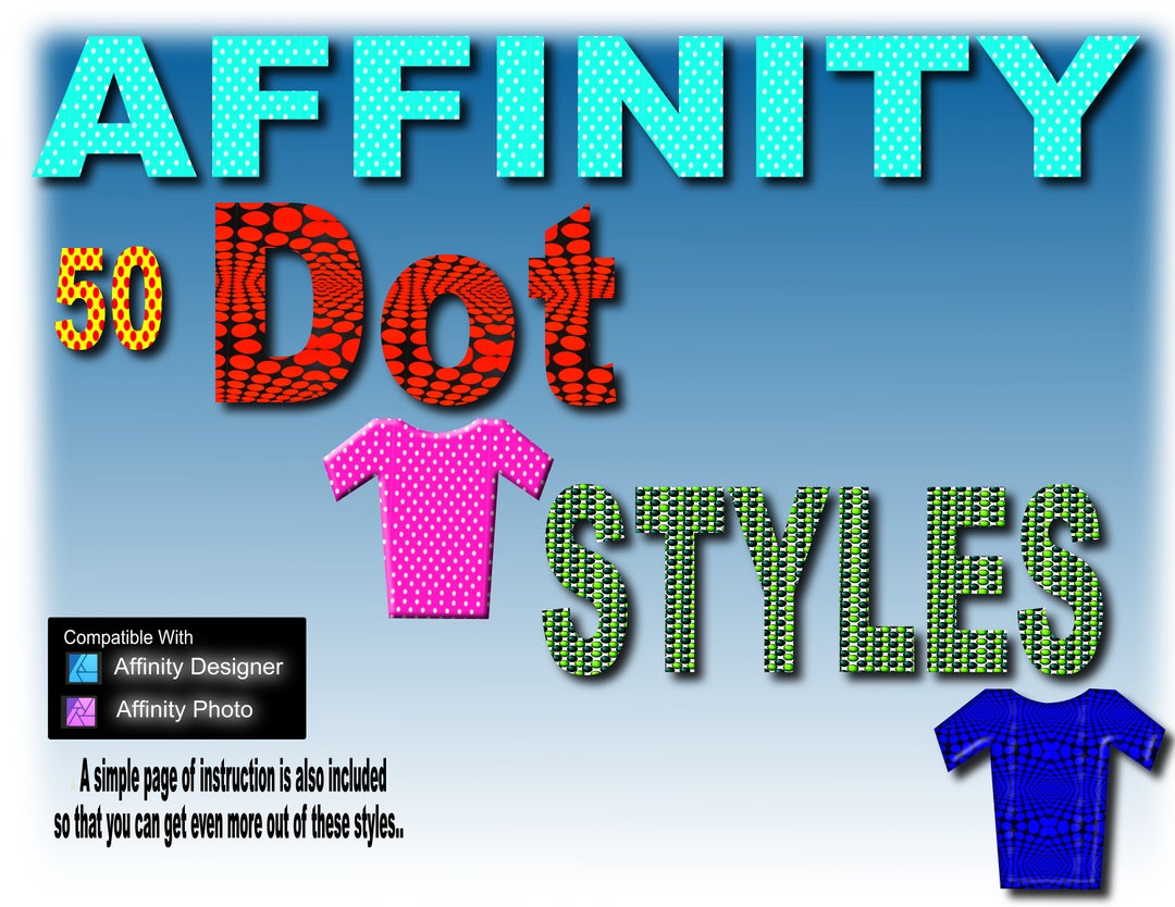 Affinity Serif -- 50 Dots Styles - Etsy