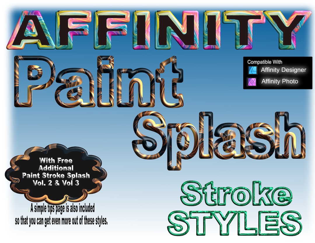 Affinity Paint Splash Stroke Styles - Etsy