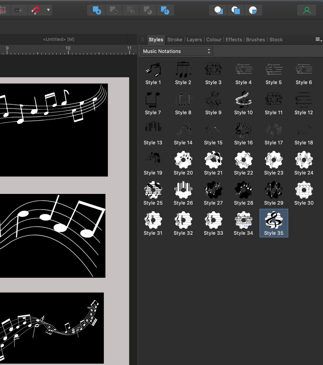 Affinity Styles and Stamp Brushes Musical Notes & Notations - Etsy