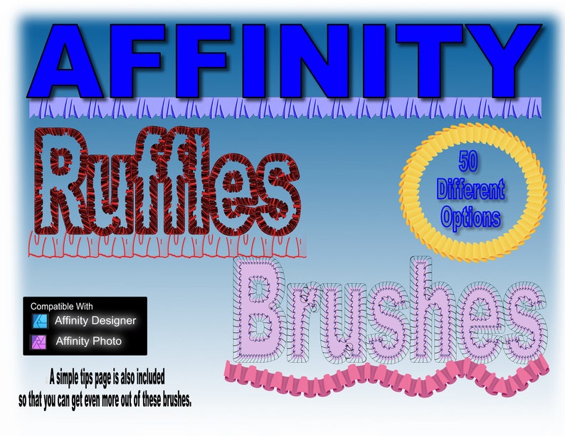 Affinity: Ruffles Brushes - Etsy