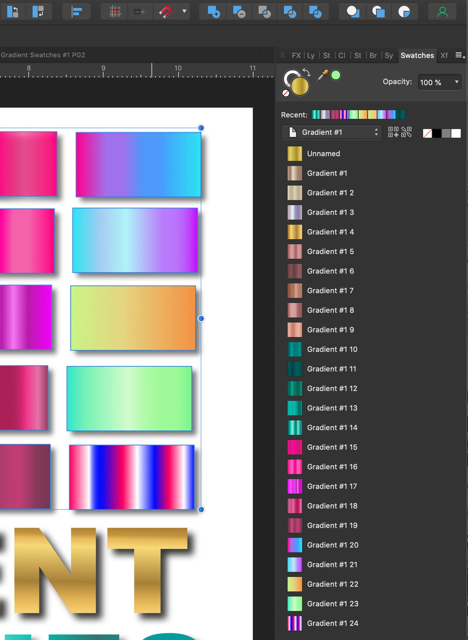 Affinity: Gradient Swatches & Styles - Etsy