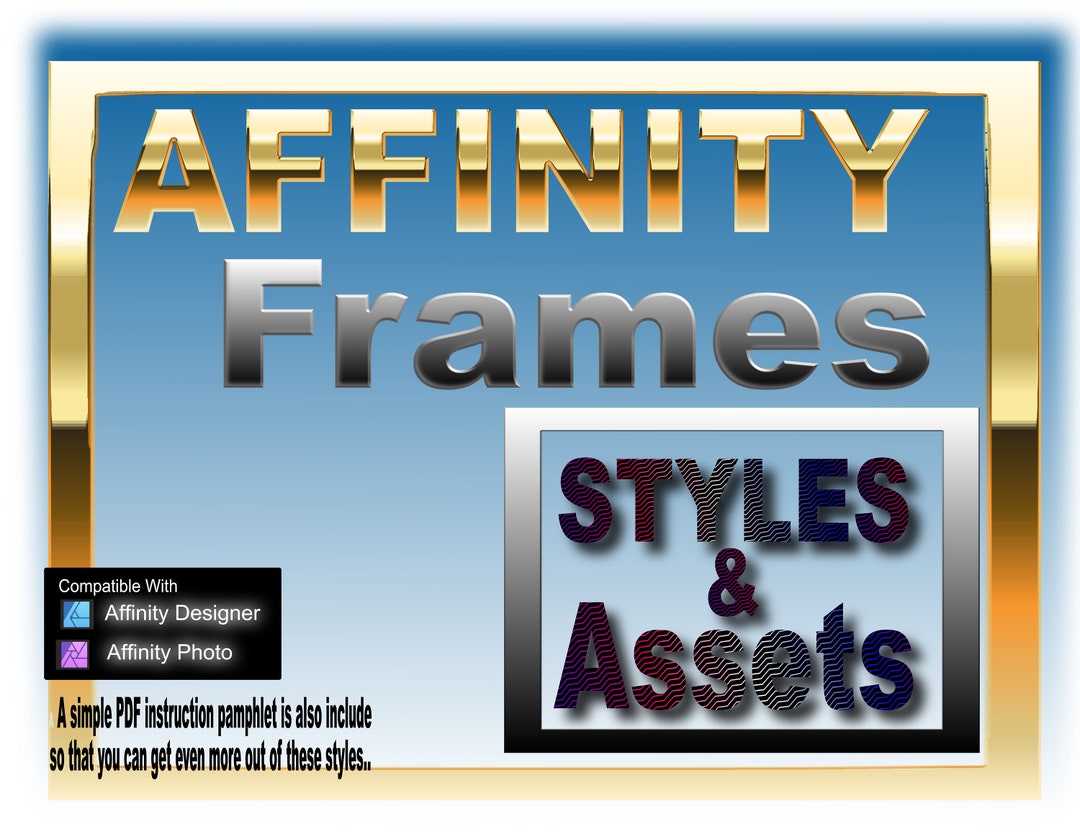 Affinity Frame Styles -- 12 Frame Styles & 20 Frame Assets - Etsy