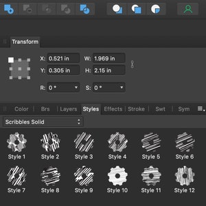 Scribble Styles & Brushes - Etsy