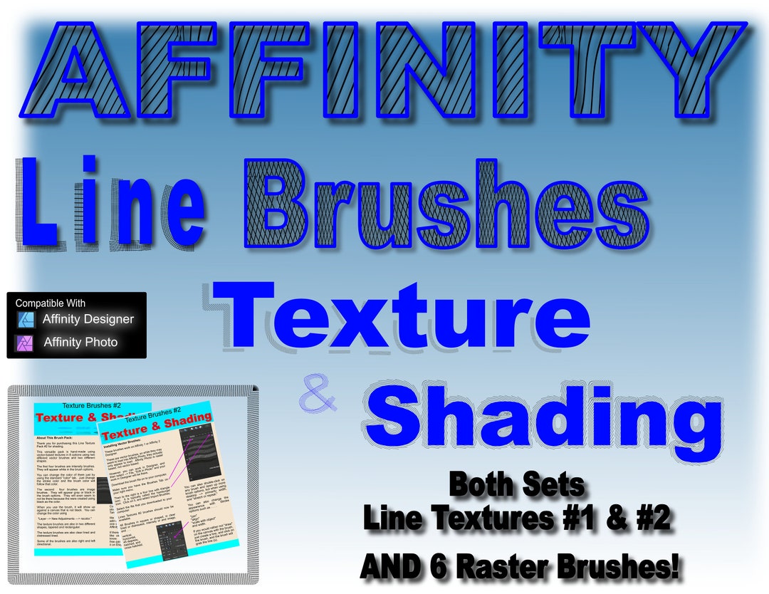 Affinity Designer Texture Line Brushes (afbrushes) - Etsy