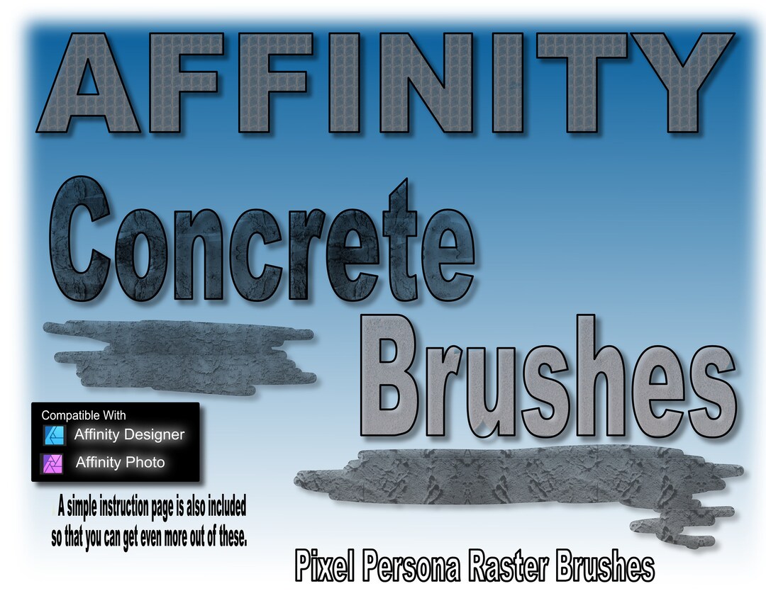 Affinity: Concrete Pixel Persona Brushes - Etsy