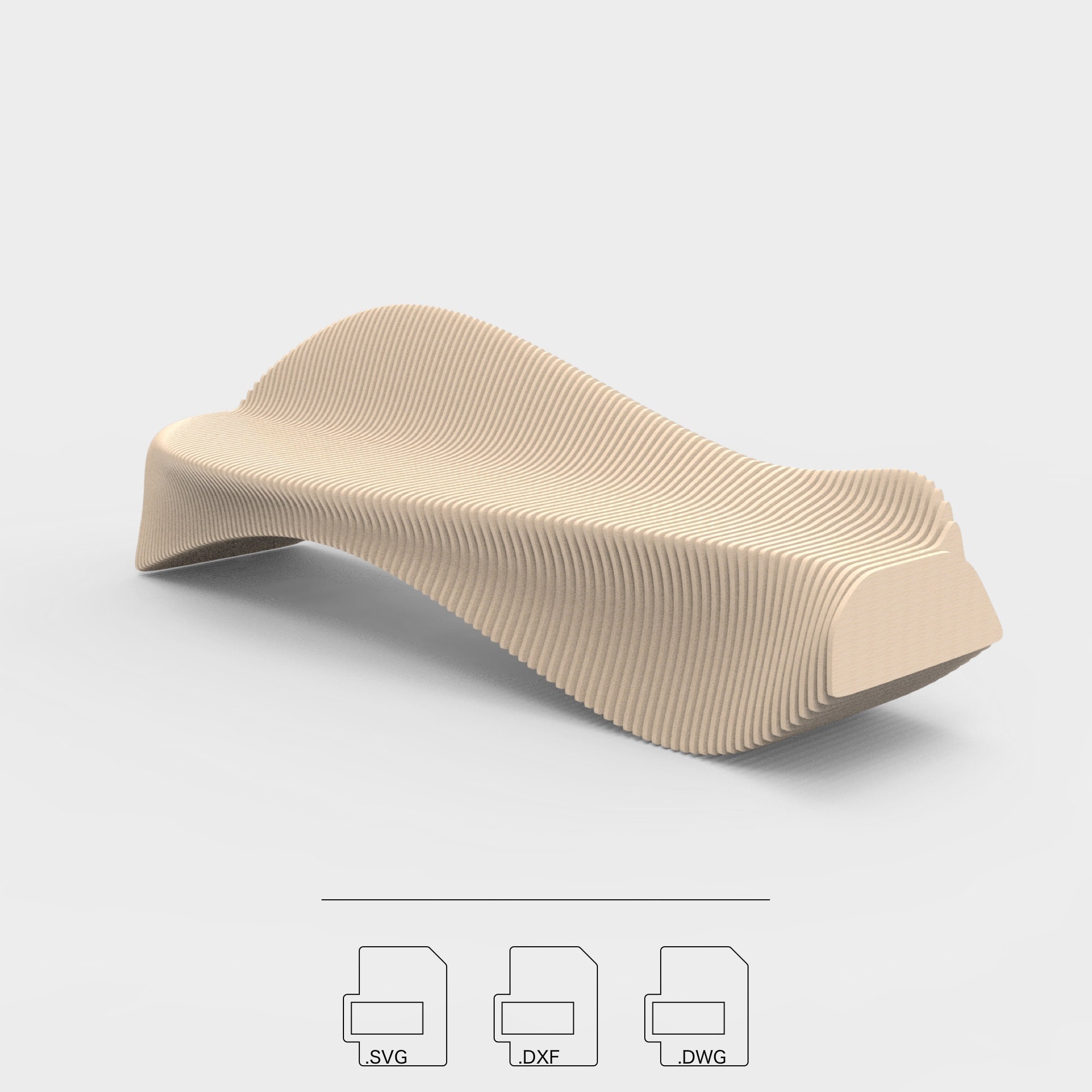 Parametric Windy Bench Router Cut Files Cnc Files For Cutting Vector Files Dxf Dwg Svg Pdf