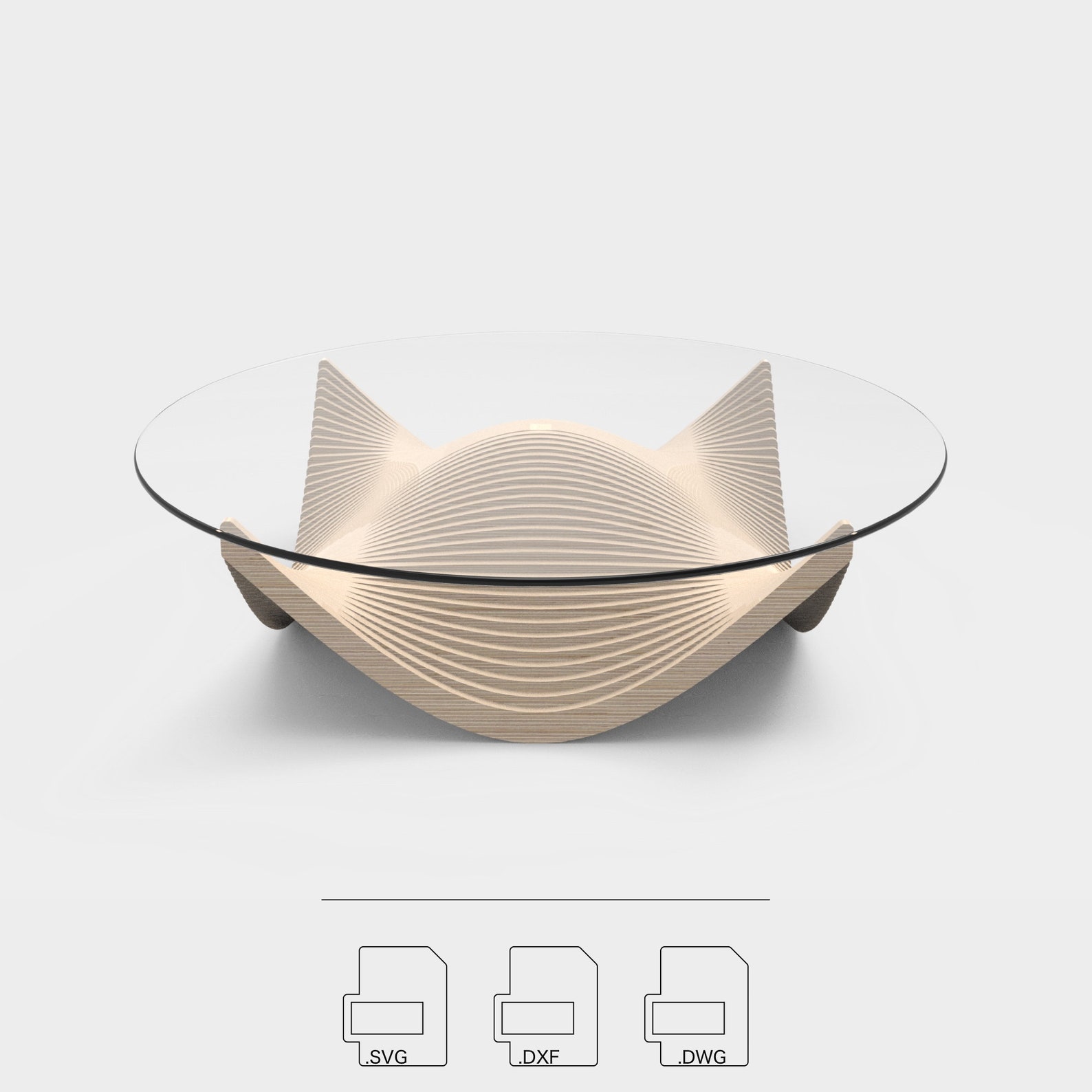 Parametric Coffee Table: Arc Router-cut Files CNC Files for Cutting ...