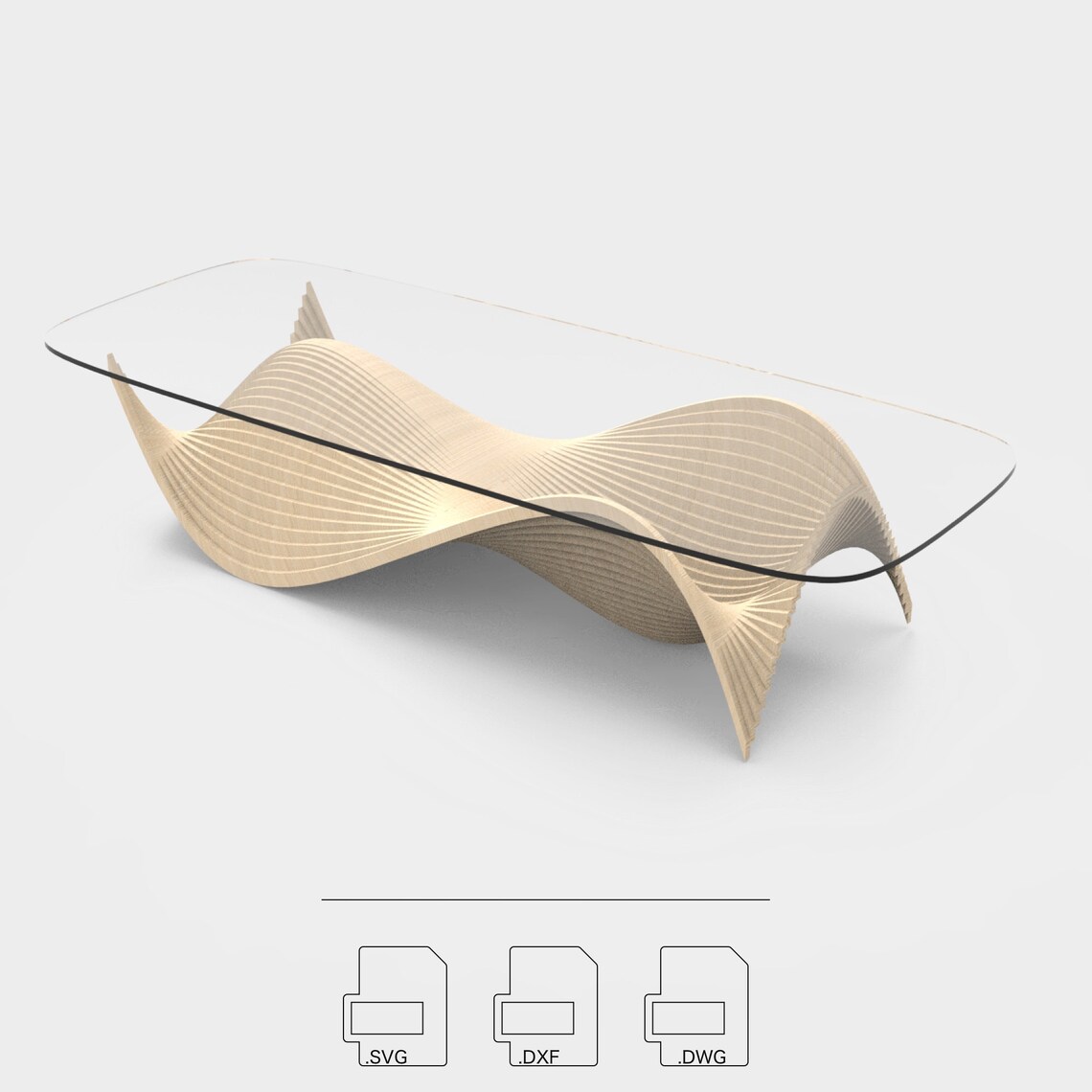 Parametric Crest Coffee Table Router-cut Files CNC Files for Cutting ...