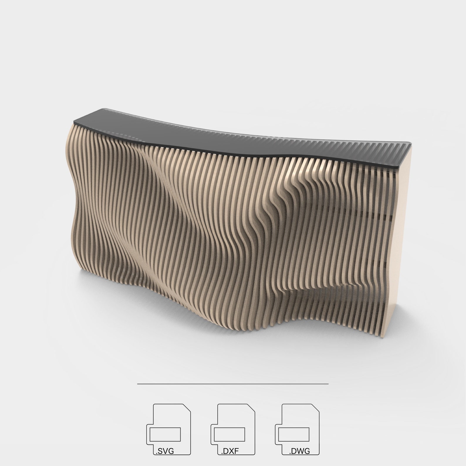 Parametric Desk: Swirl • Router-cut Files • CNC Files for Cutting ...